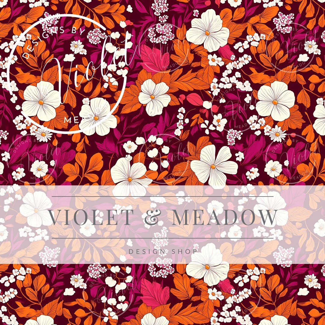 Seamless Fall Flower | Instant Download | Printable Digital Paper ...