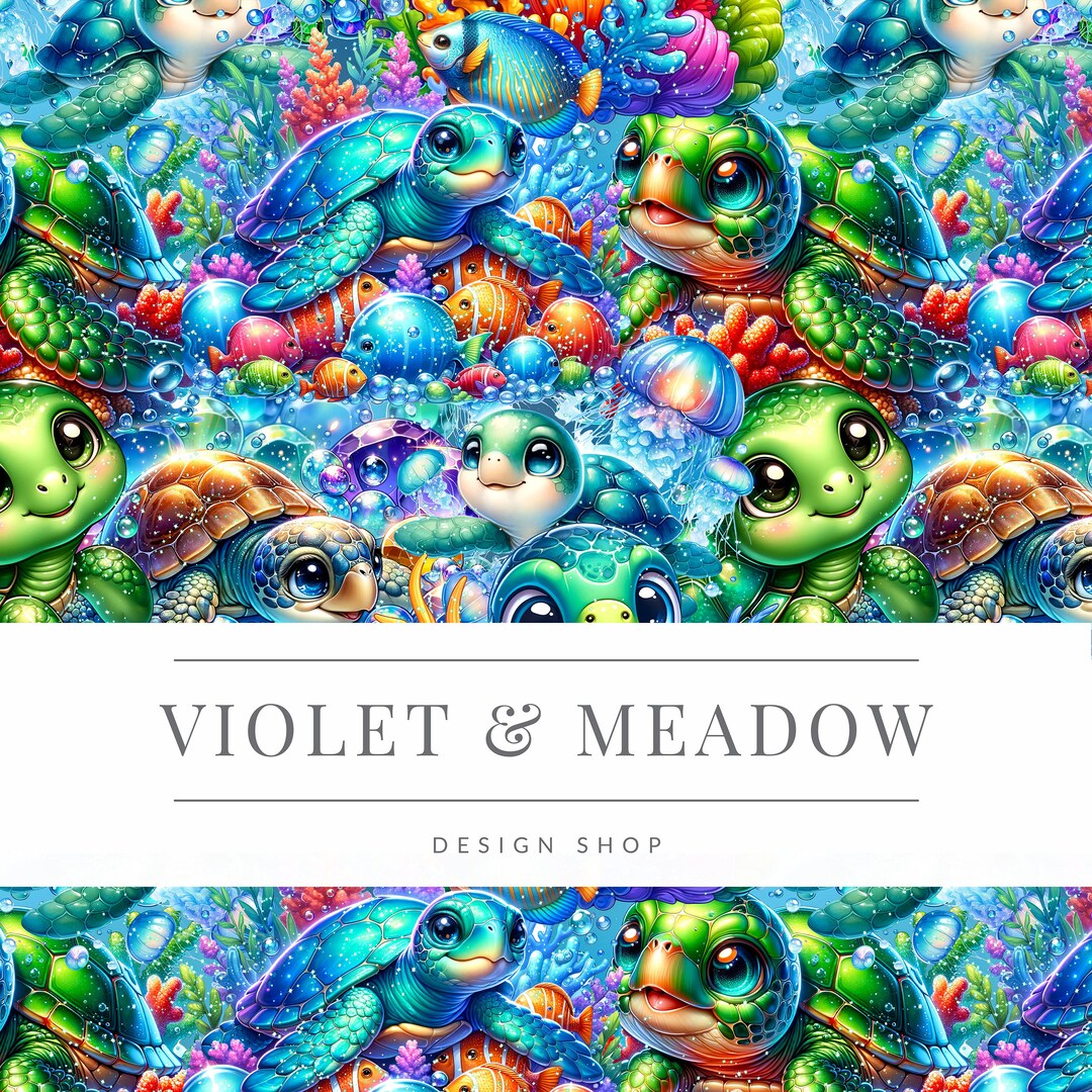 Seamless Sea Turtles, Seamless Pastel Turtles, Seamless Boyish Sea ...