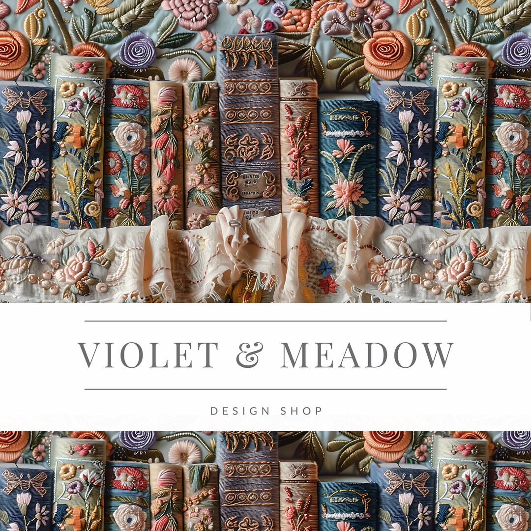 3D Books| Bookshelf Flowers| Bookworm Seamless Repeat Pattern ...