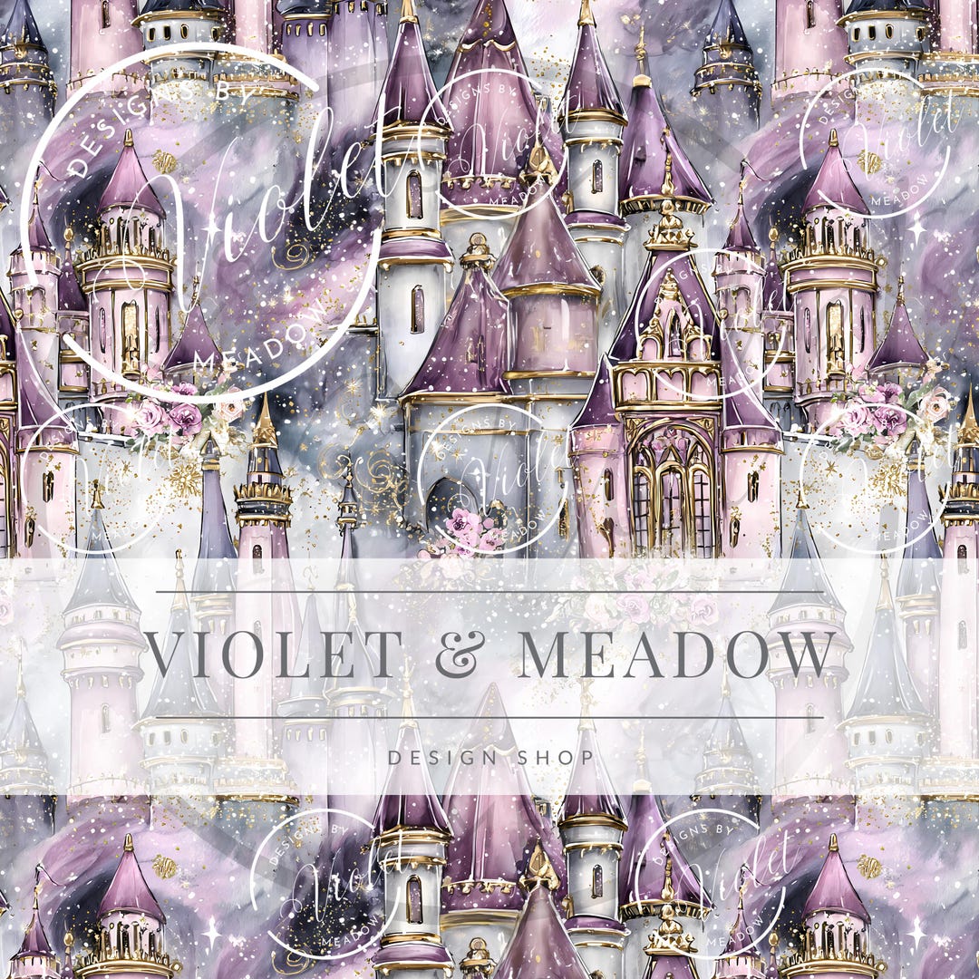 Castle Seamless Pattern | Pastel Castle Seamless Repeat Pattern ...