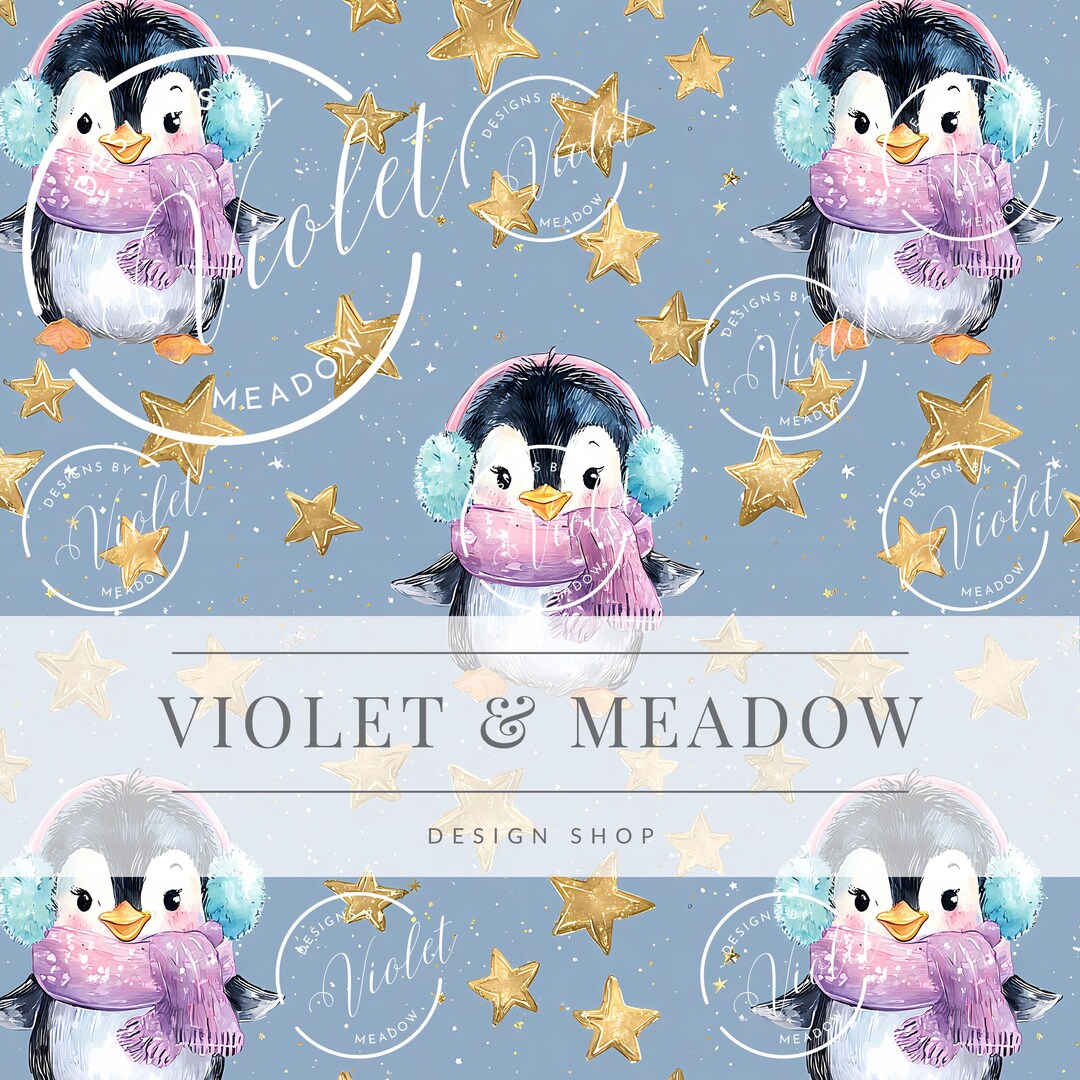 Seamless Penguin Pattern Seamless File | Christmas Seamless Repeat ...
