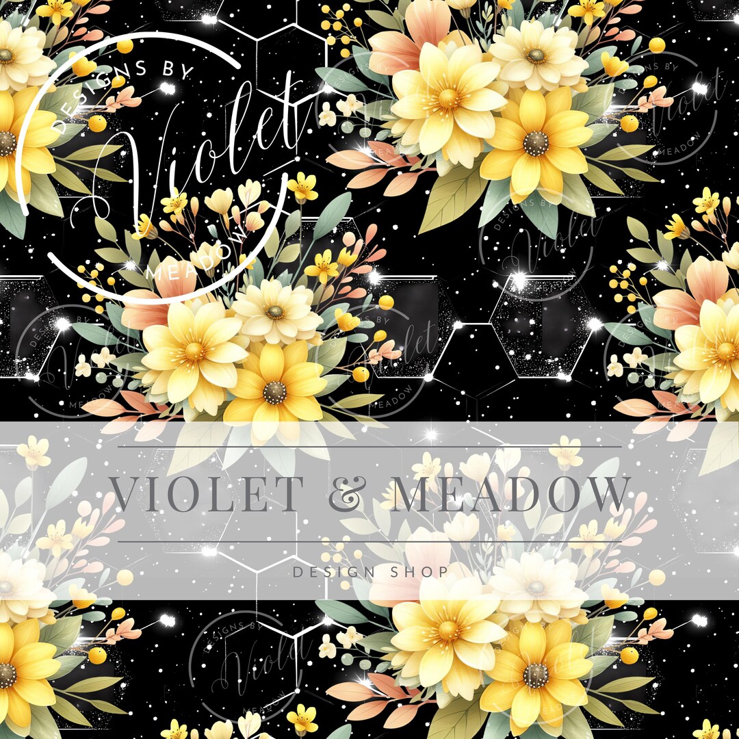 Seamless Yellow Flowers Seamless File, Spring Seamless Pattern, Floral ...