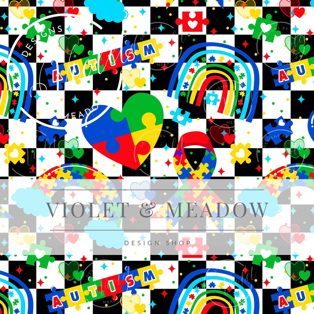 Seamless Autism Awarness Pattern | Cute Seamless Repeat Pattern ...