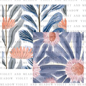 Seaside Garden Paper Pack | Floral Pattern | Spring Flowers Digital ...