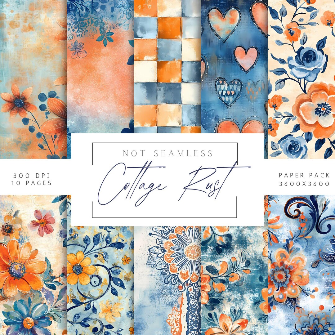 Floral Watercolor Scrapbook Papers Patterns, Pastel Floral Background ...