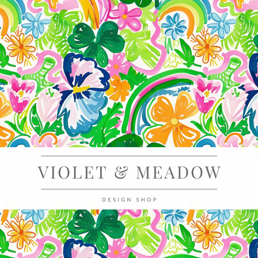 Preppy, Pastel, Rainbow Summer Watercolor Seamless Pattern, Preppy ...