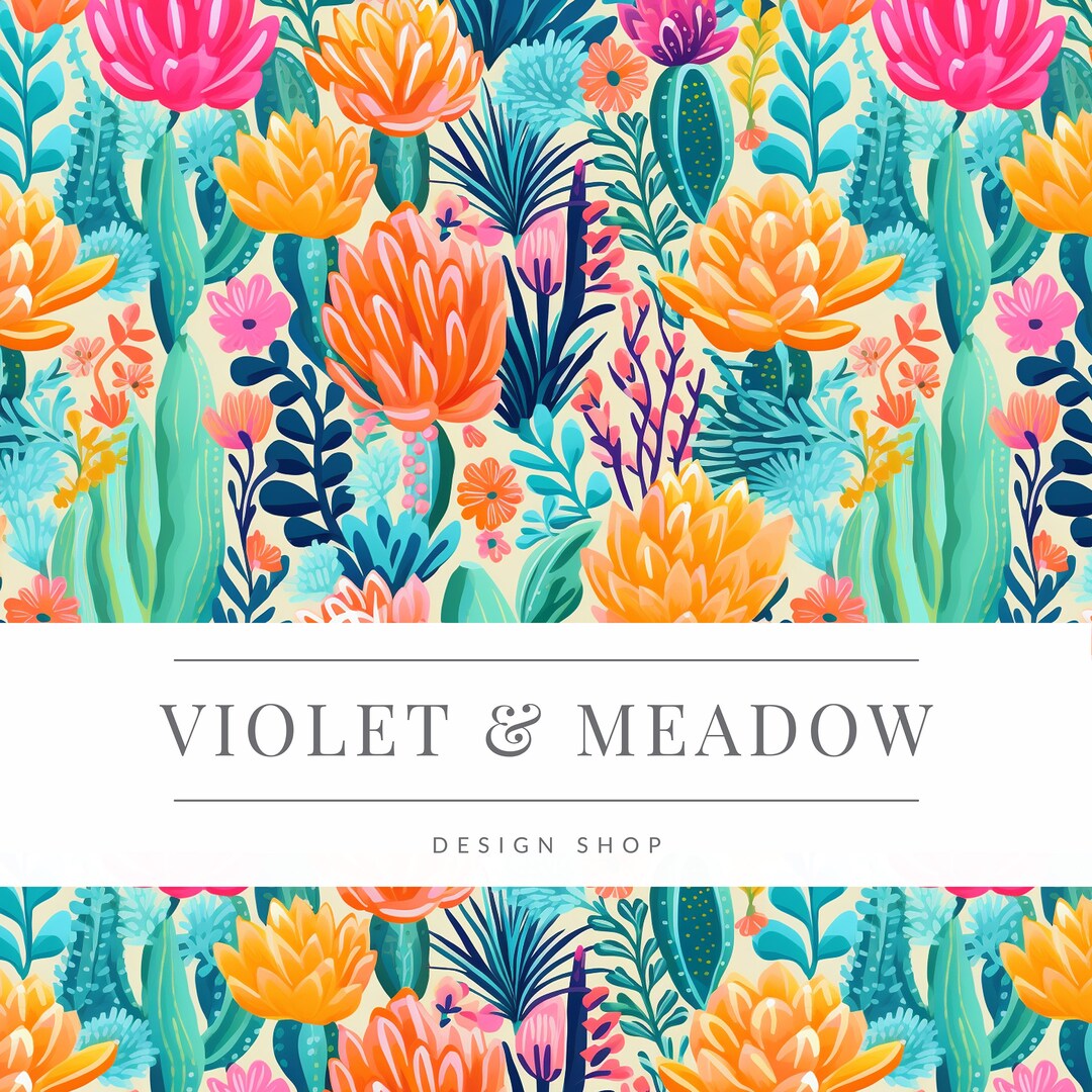 Preppy, Neon Bright, Rainbow Summer Watercolor Seamless Pattern, Preppy ...