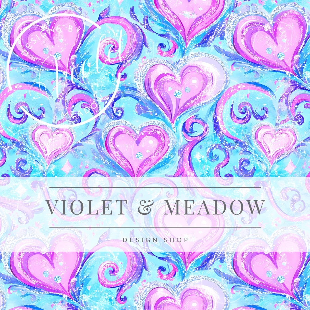 Preppy, Neon Bright Hearts , Watercolor Seamless Pattern, Preppy ...