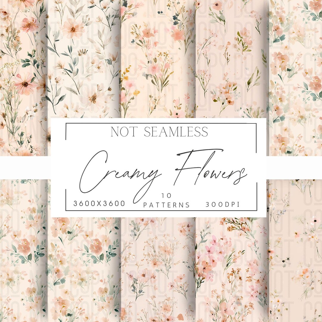 Floral Pastel Paper Pack | Floral Paper Pattern | Spring Flowers ...
