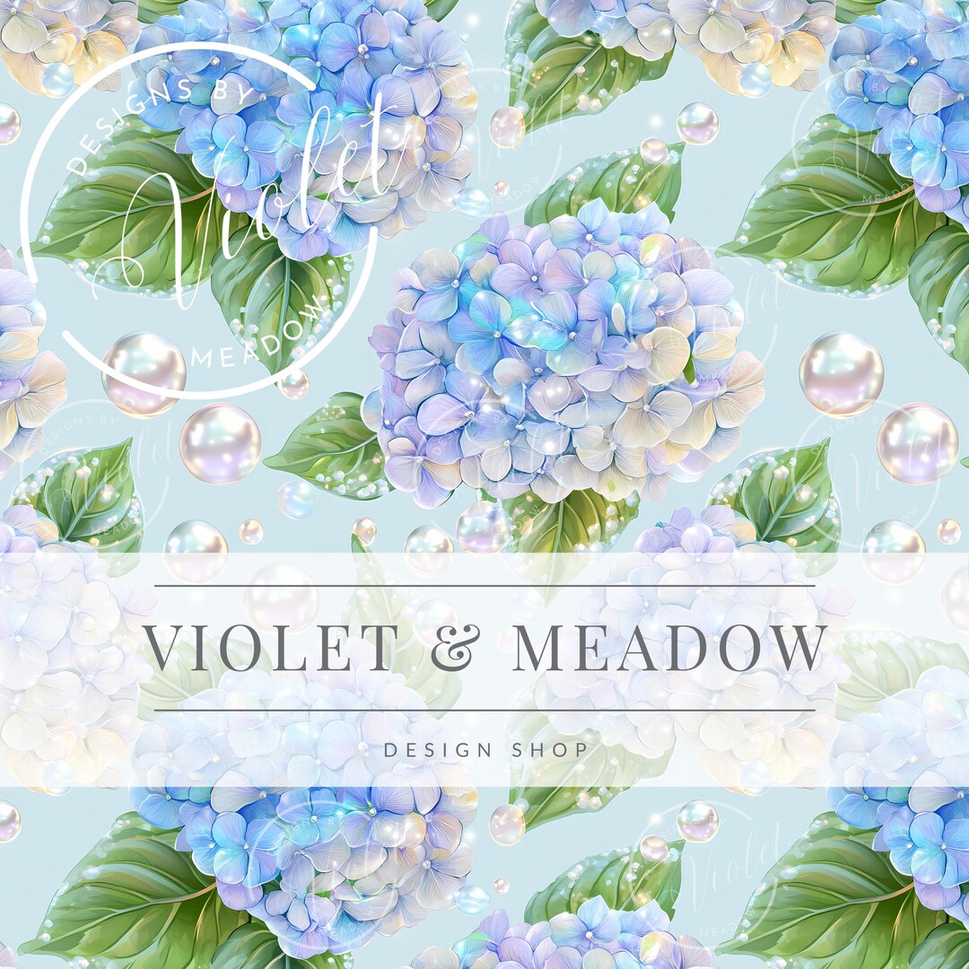 Seamless Hydrangea Flower Pattern Background,beaded Pattern, Seamless ...
