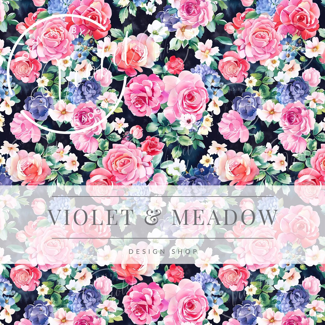 Mixed Wildflower Floral Seamless Pattern , Vintage Shabby Chic Paper ...