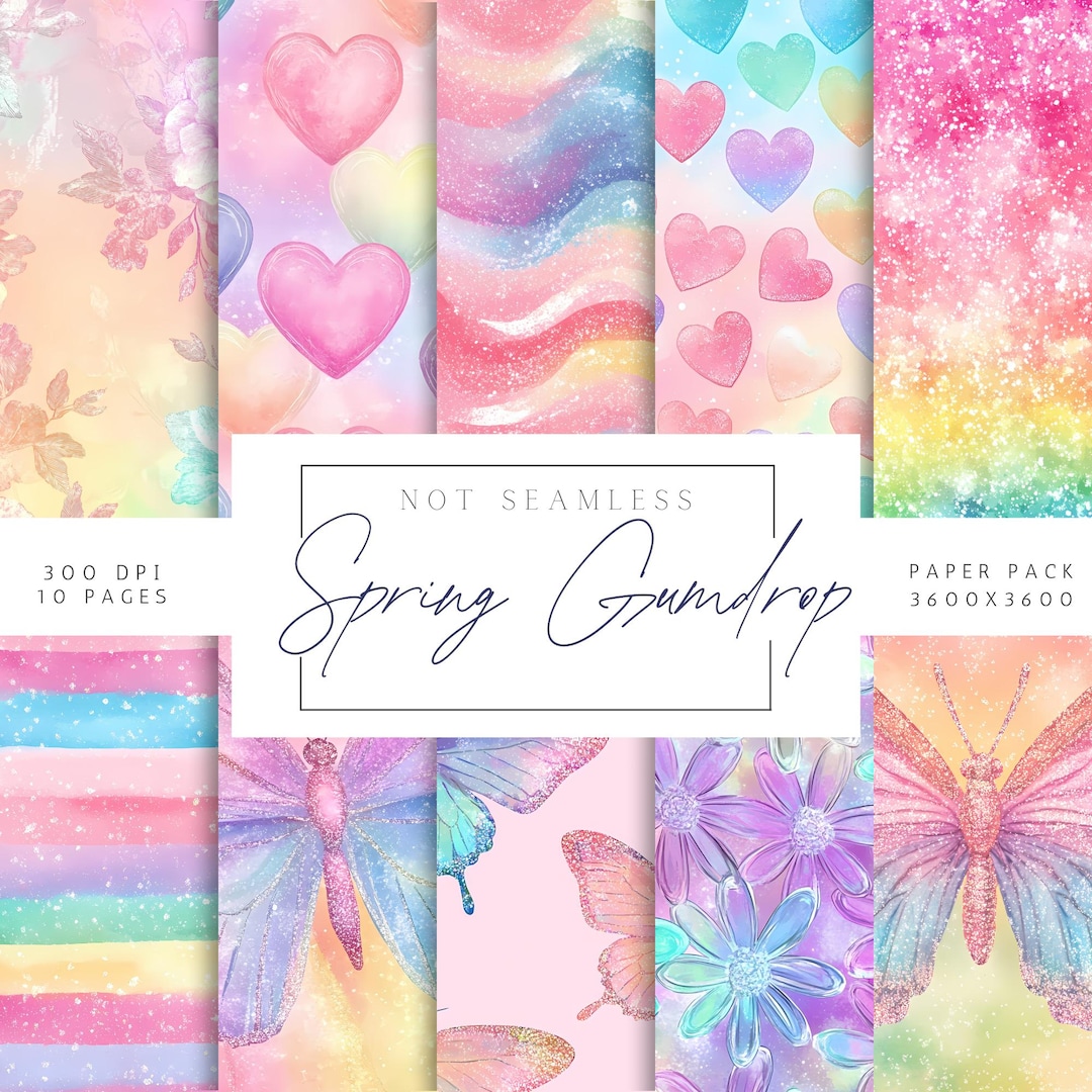 Pink Butterfly Digital Paper | Printable Scrapbook Paper | Pink Pastel ...
