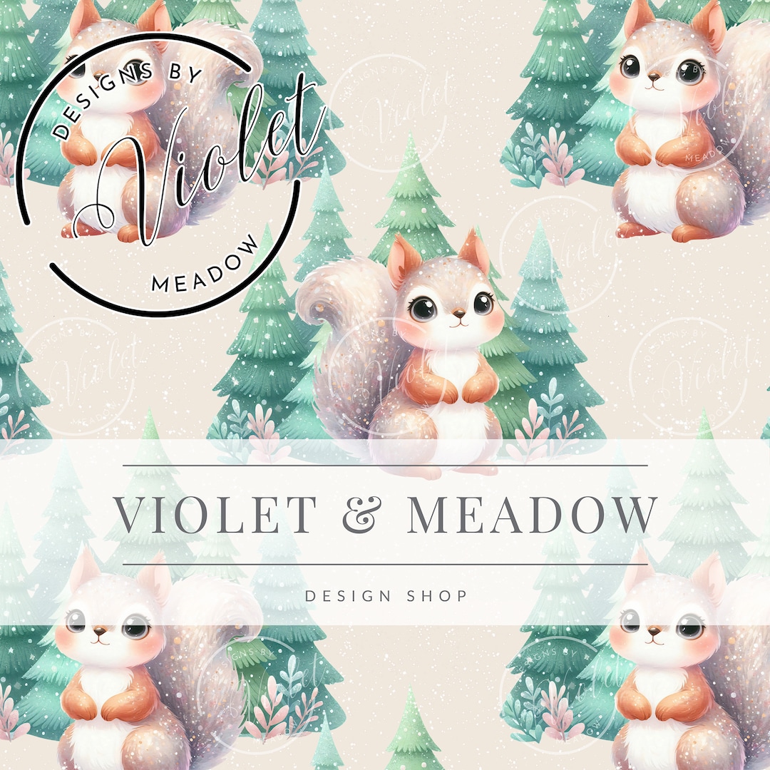 Floral Squirrel | Seamless Pattern | Instant Download | Printable ...