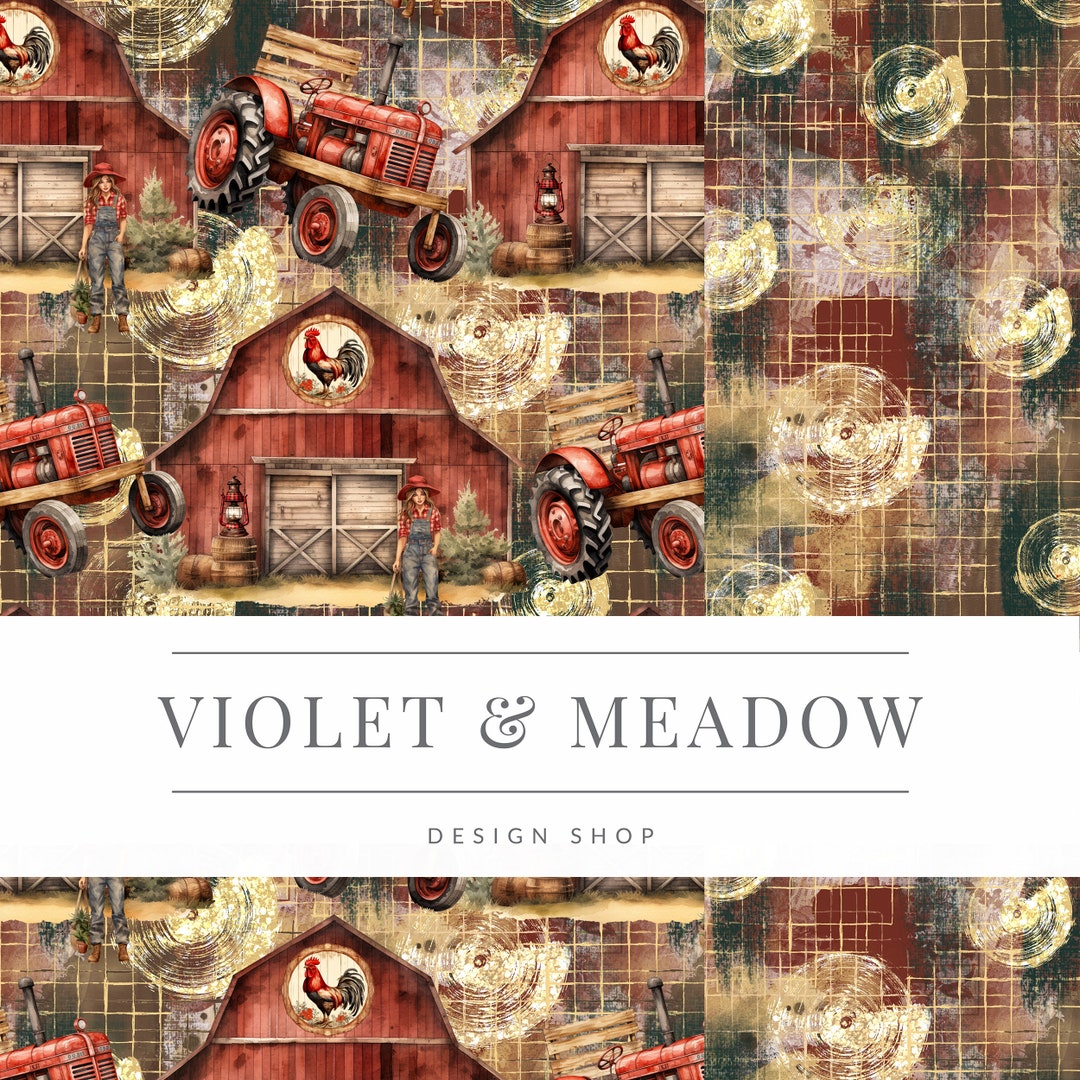 Seamless Fabric Pattern, Digital Download, Seamless Farm,seamless ...