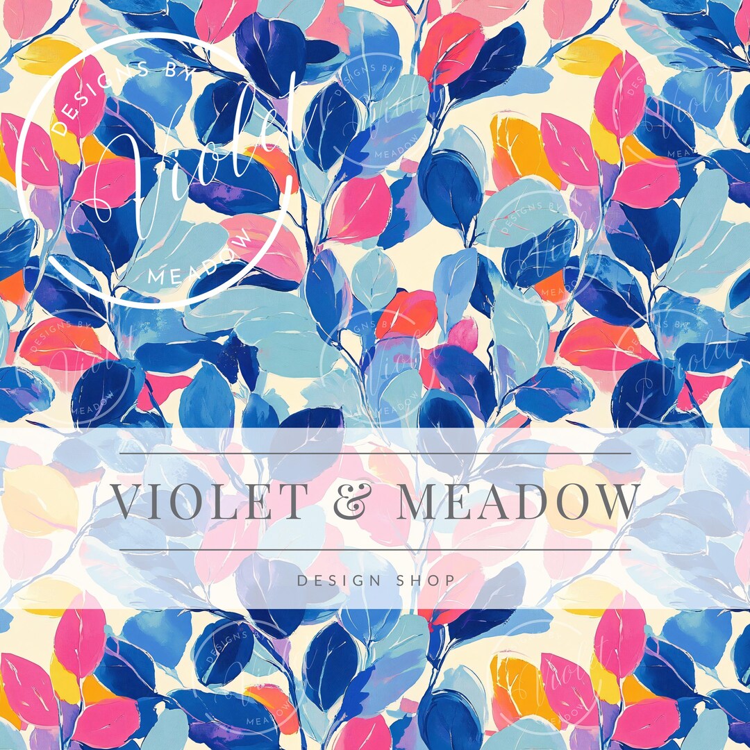 Spring Watercolor Leaf Seamless Pattern | Bright Foliage Digital Paper | Botanical Print ...