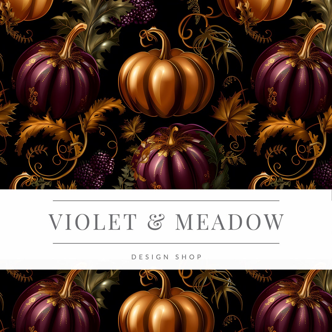 Pumpkin Patch | Seamless Pattern | Instant Download | Printable Digital ...