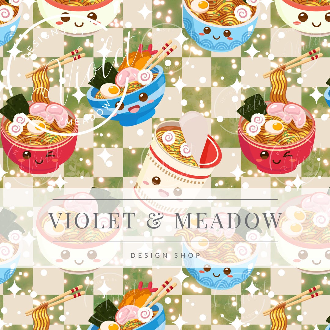 Seamless Noodles Pattern | Cute Seamless Repeat Pattern | Backgrounds ...
