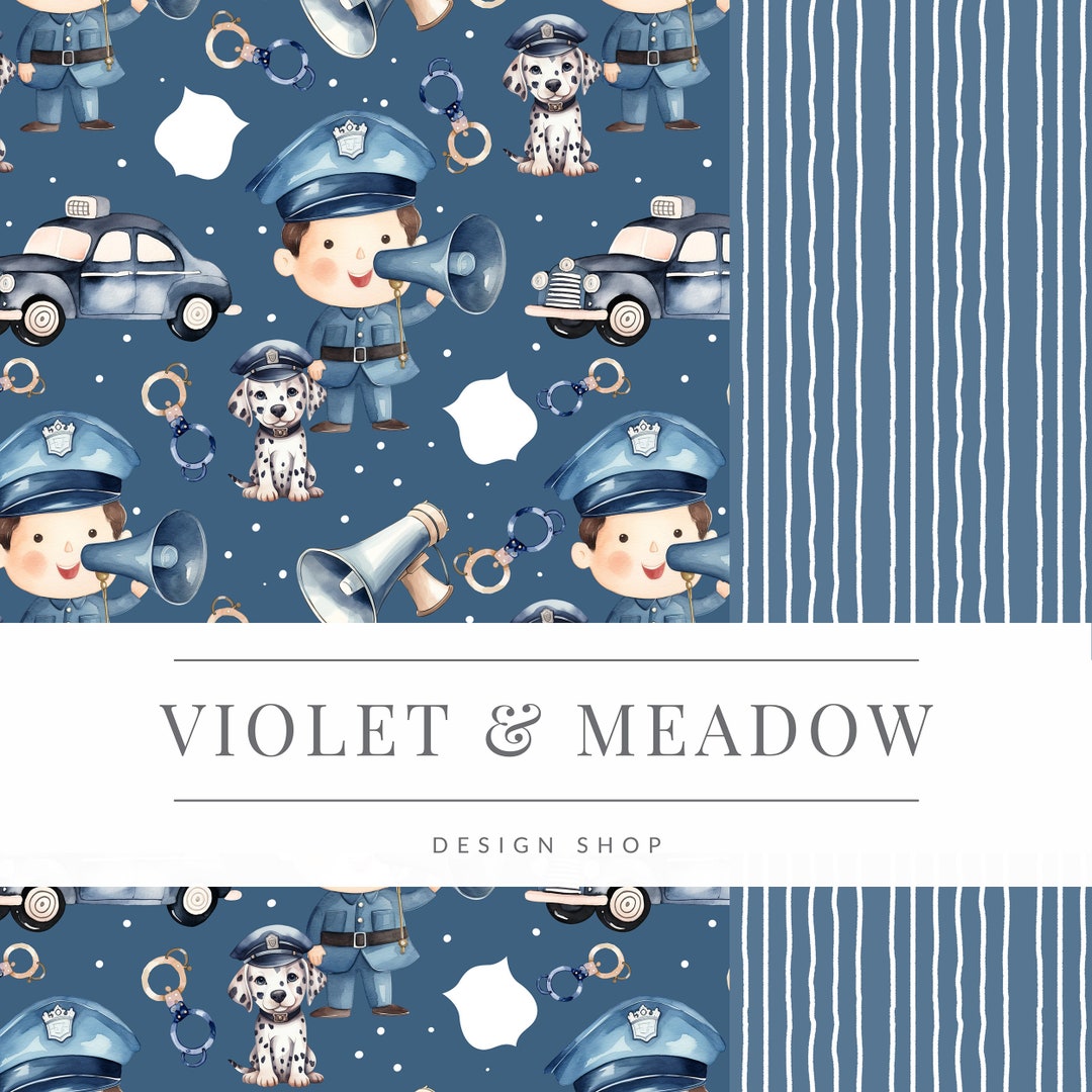 Seamless Fabric Pattern, Seamless Police Man , Seamless Police Officer ...