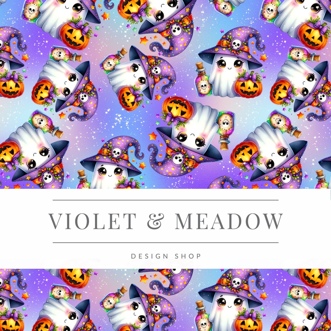 Cute Spooky Ghost | Cute Kawaii Ghost Pattern | Instant Download ...