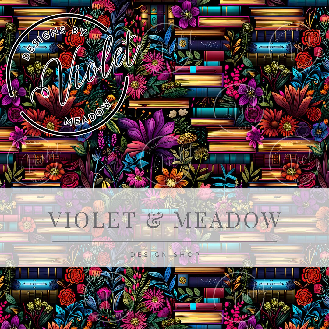 Bookshelf Seamless Booklovers Background Pattern Books Background ...