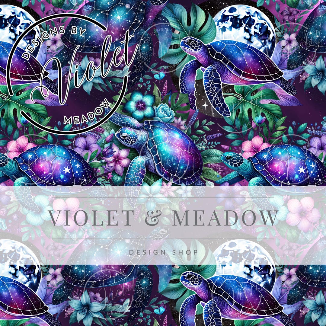Sea Turtle Seamless Pattern Repeating File for Fabric Turtles Digital ...
