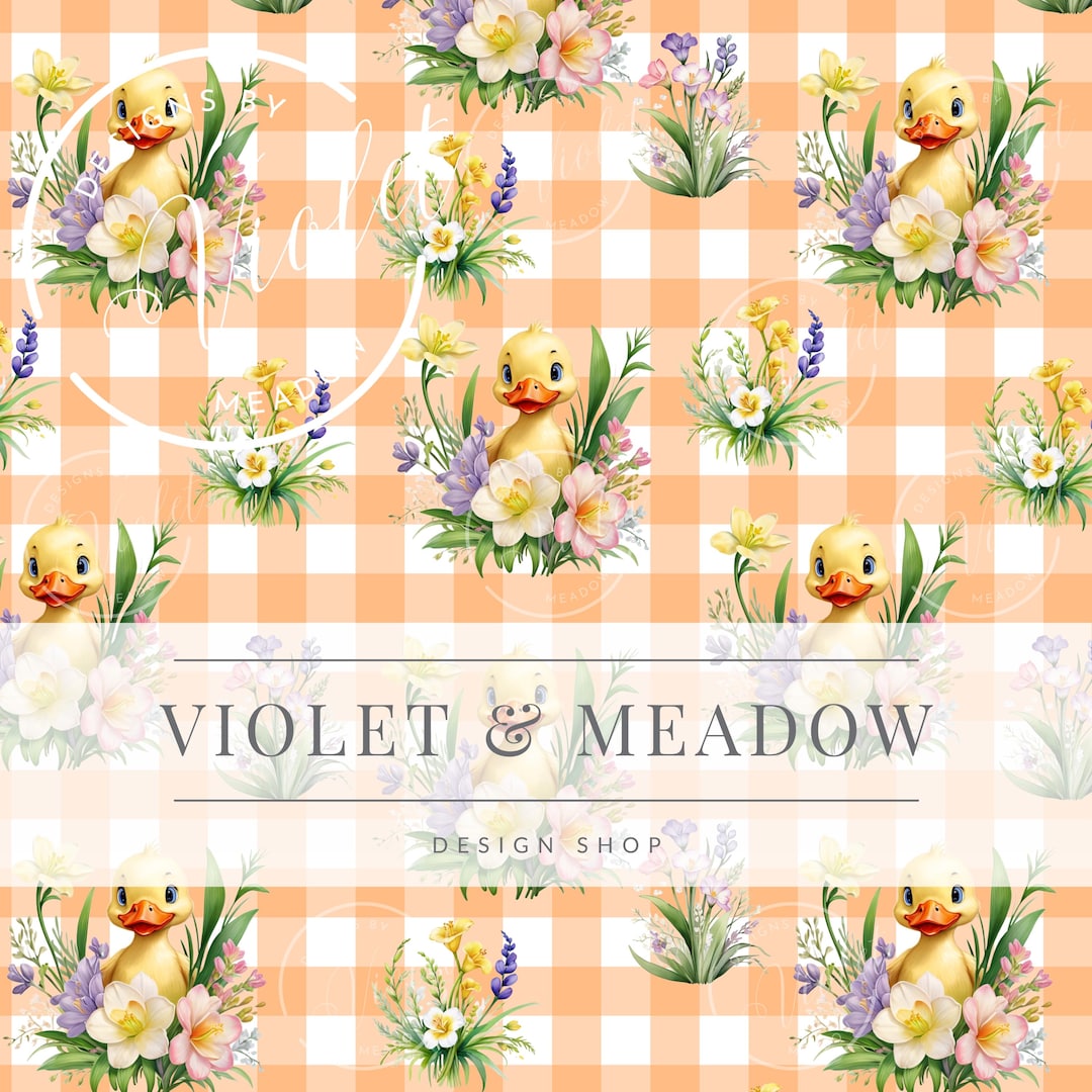 Seamless Coquette Ducks | Easter Seamless Repeat Pattern Printable ...