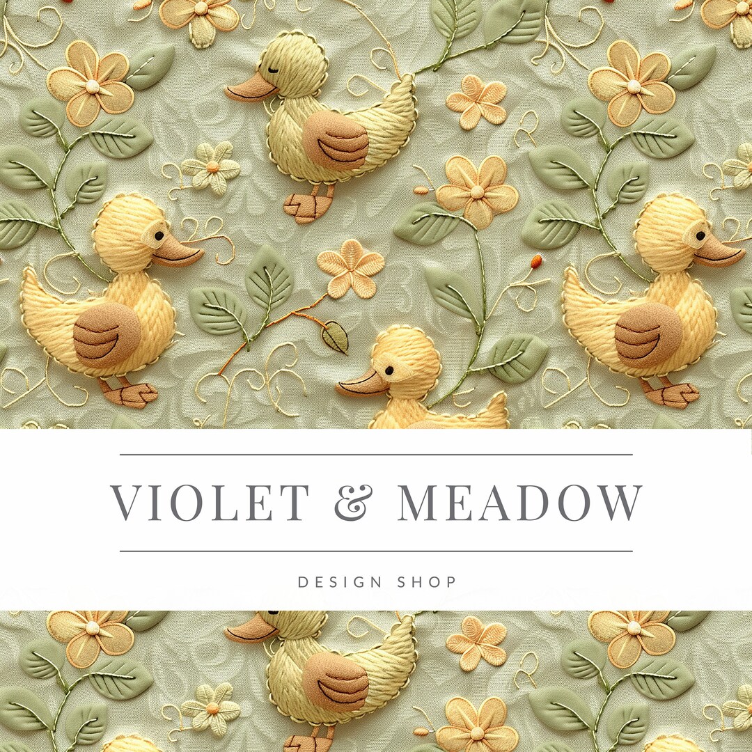 3D Duclings Seamless Pattern for Fabric Ducks Digital Paper 3D Repeat ...