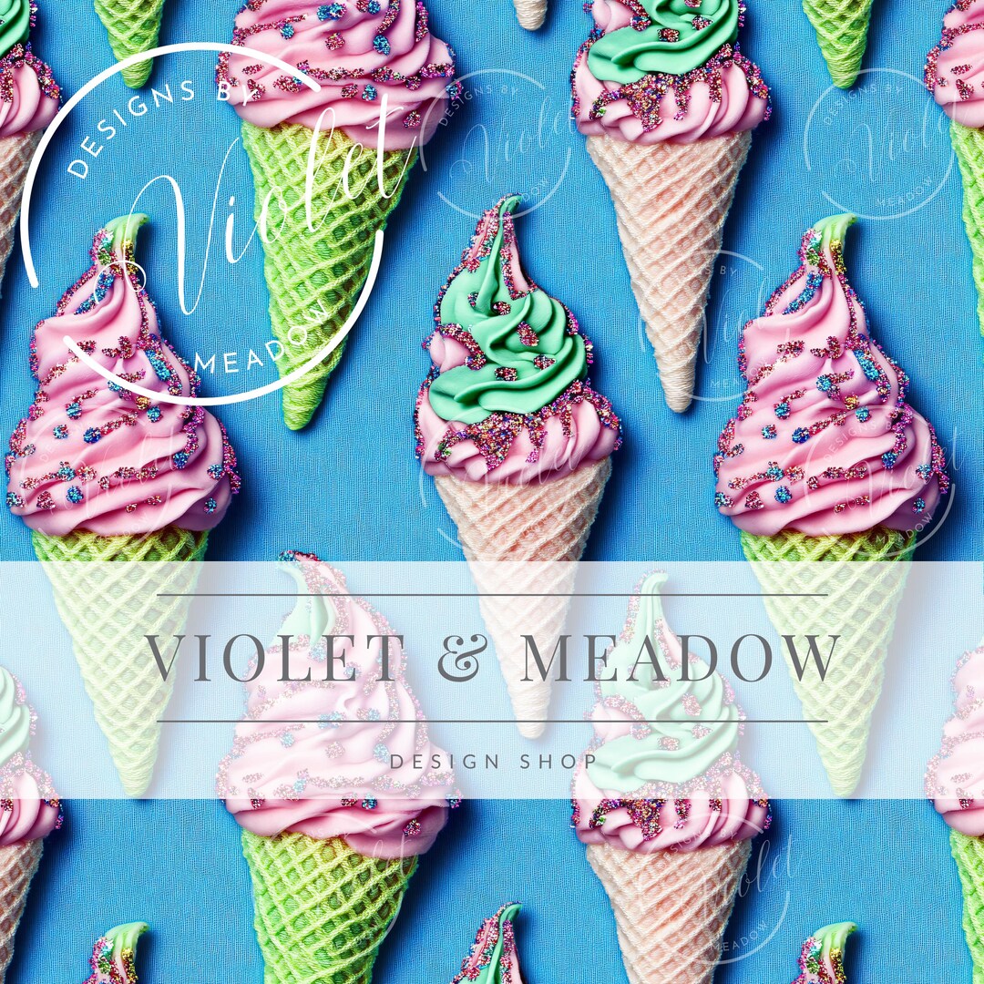 Ice Cream Cone Pattern | Seamless Patterns | Digital Download ...