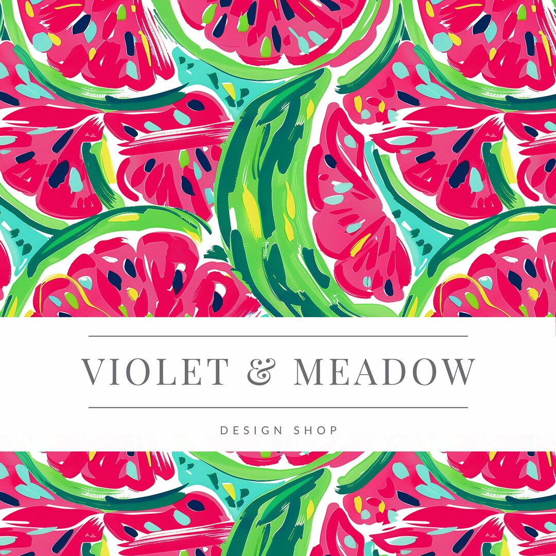 Vibrant Preppy Watermelon Seamless Pattern - Fresh and Fun Design for ...