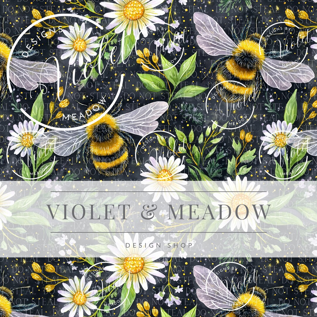 Bumblebee Seamless | Floral | Cute Seamless Repeat Pattern ...