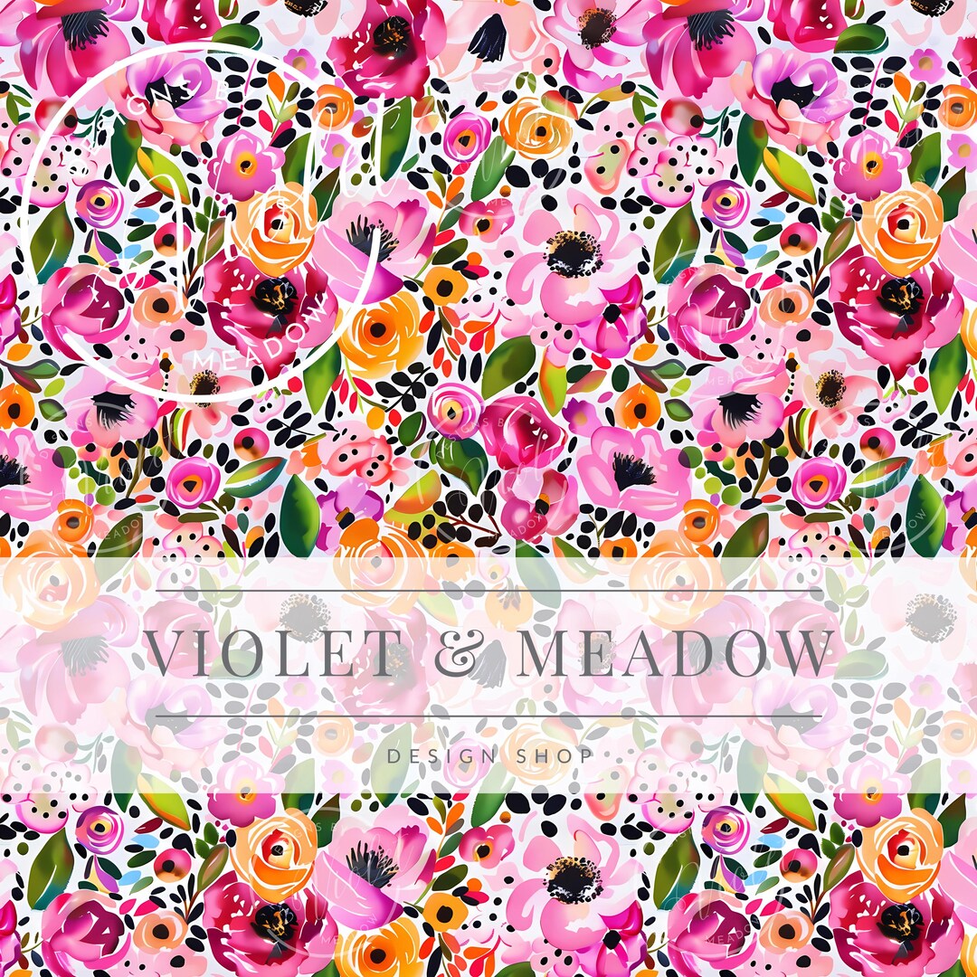 Pink Wildflower Floral Seamless Pattern , Vintage Shabby Chic Paper ...