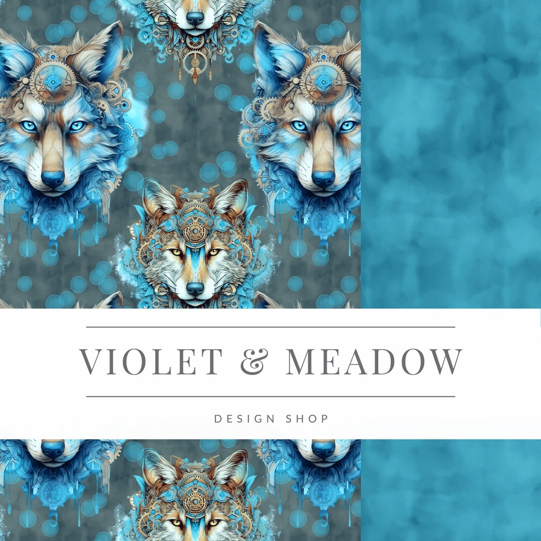 Seamless Fabric Pattern, Seamless Fantasy Wolves , Seamless Mythical ...