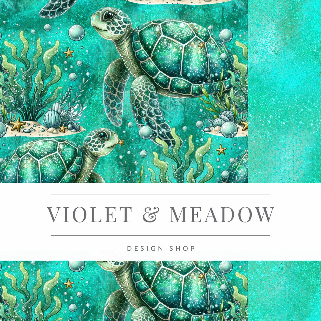 Seamless Sea Turtle, Digital Download, Turtle, Ocean Seamless Sewing ...