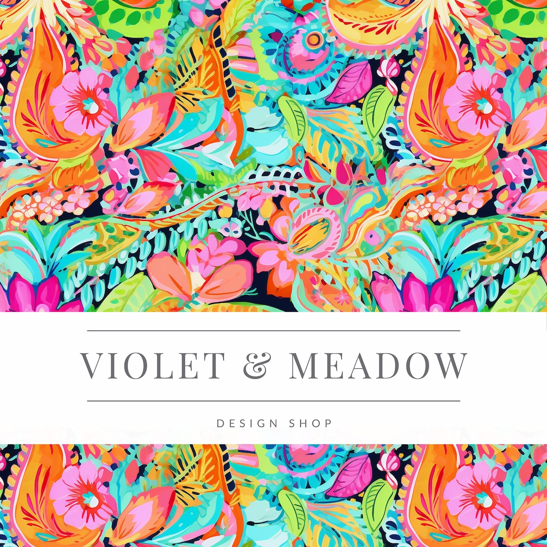 Preppy, Neon Bright, Rainbow Summer Watercolor Seamless Pattern, Preppy ...