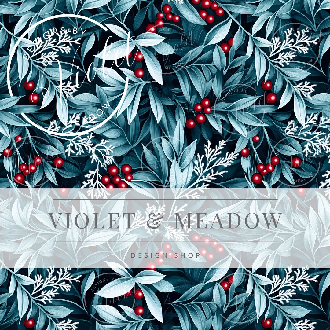 Blue Winter Flowers | Flower | Cute Seamless Repeat Pattern ...