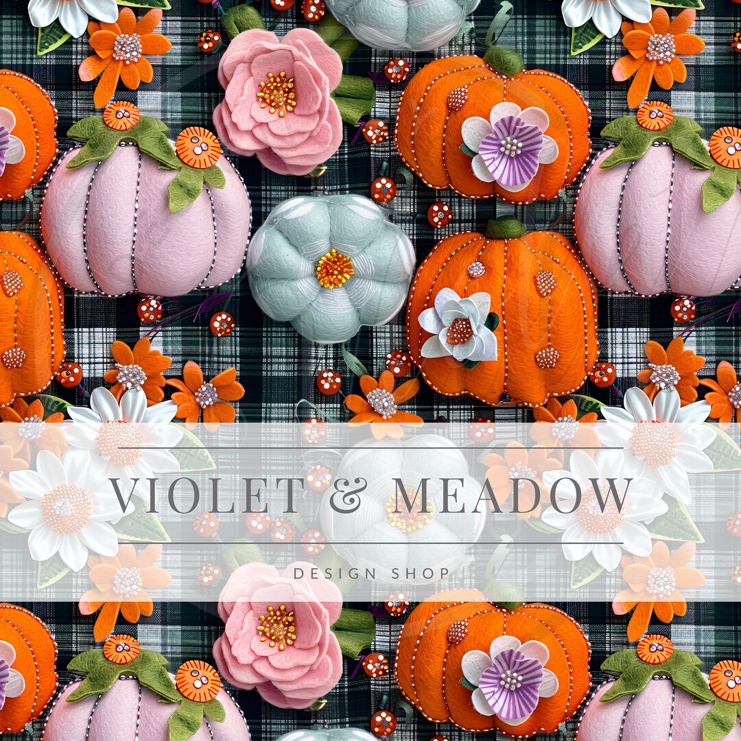 3D Fall Knit Pumpkin Seamless File, Halloween Seamless Pattern, Pearls ...