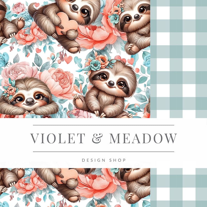 Sloth Fabric - Etsy