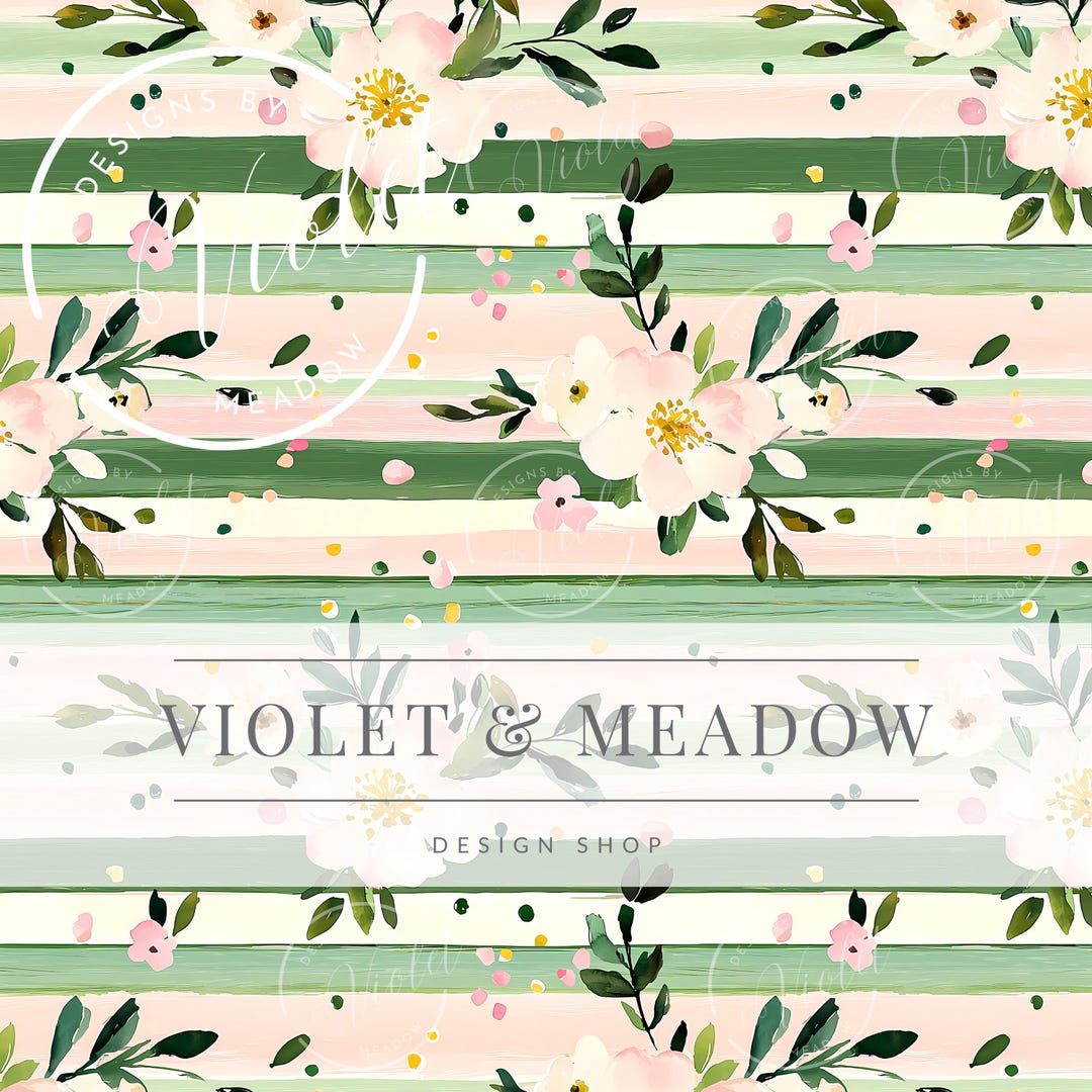 Preppy, Neon Bright, Floral, Green Watercolor Seamless Pattern, Preppy ...