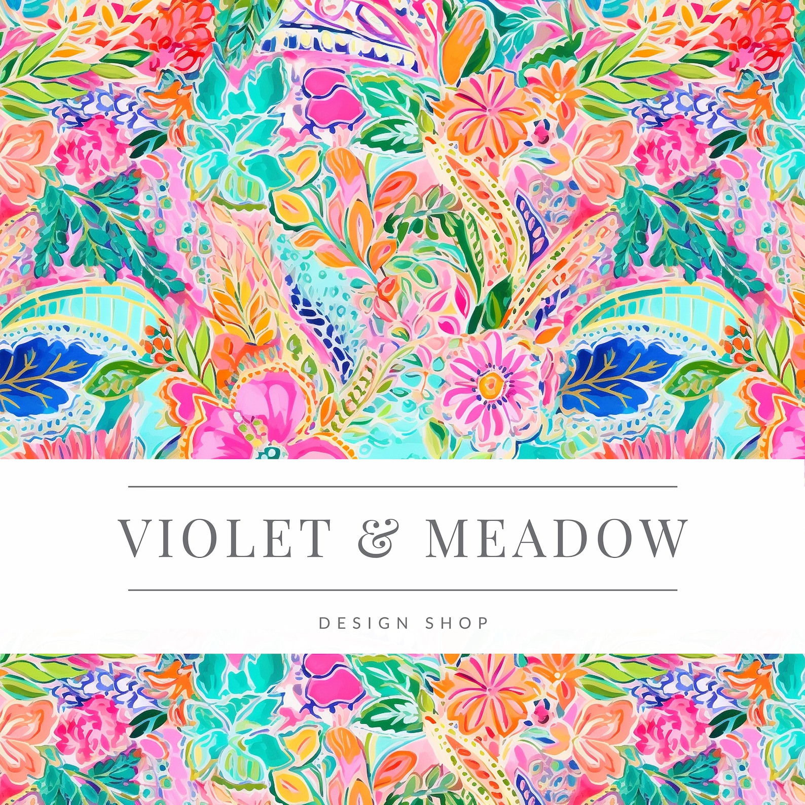 Preppy, Neon Bright, Rainbow Summer Watercolor Seamless Pattern, Preppy ...