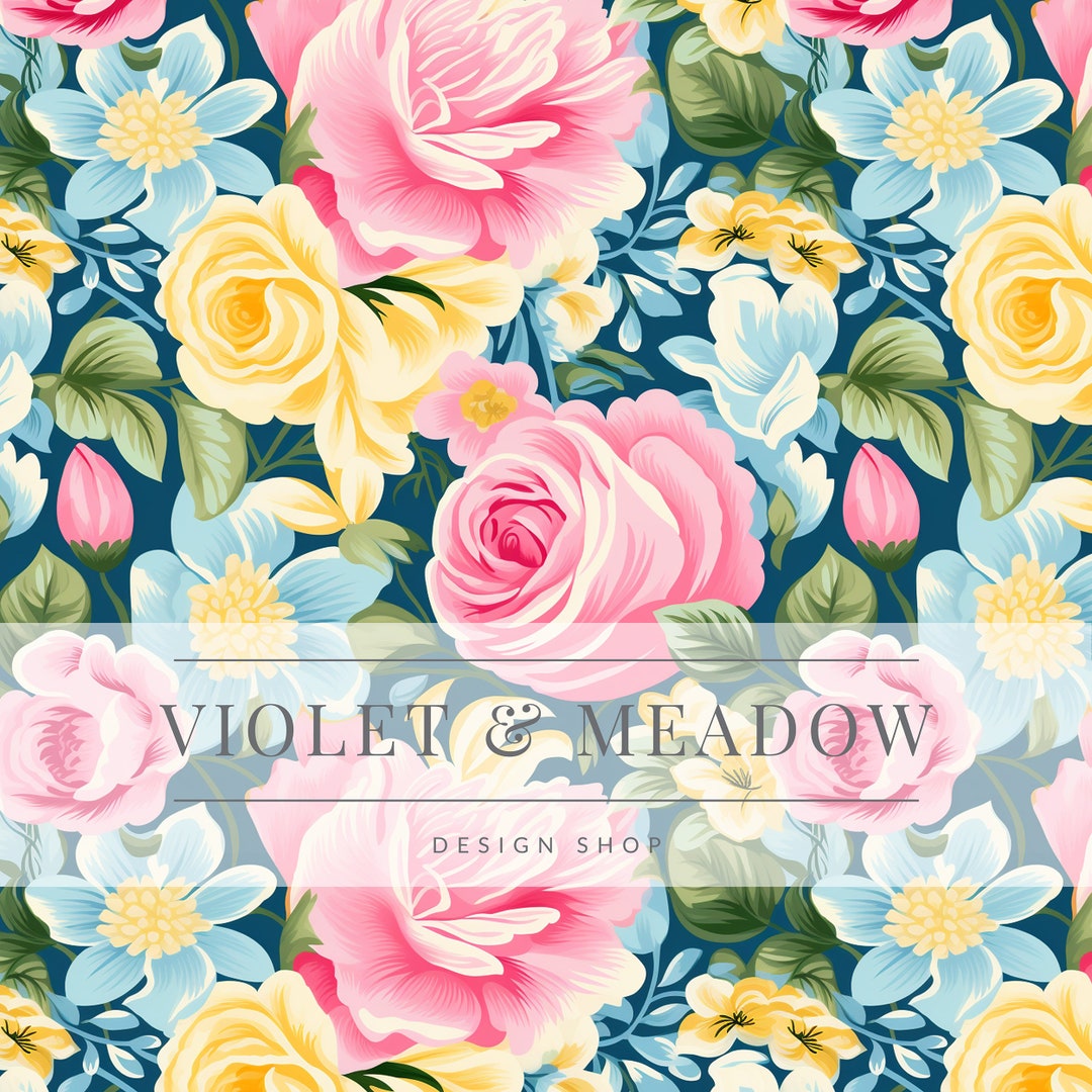 Preppy Watercolor Flowers Preppy Tropical Roses Printable Scrapbook ...