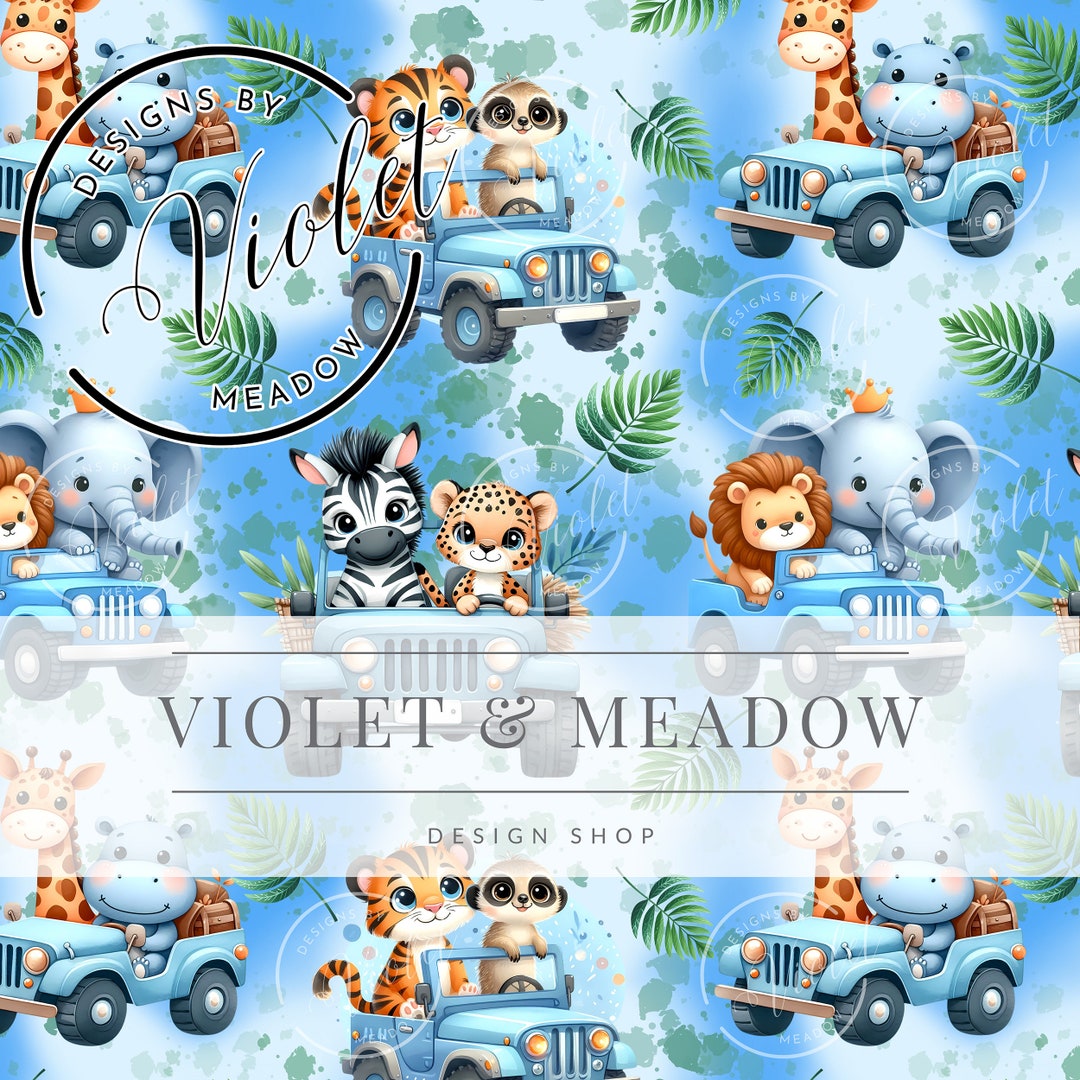 Safari | Jungle Animals | Cute Seamless Repeat Pattern | Backgrounds ...