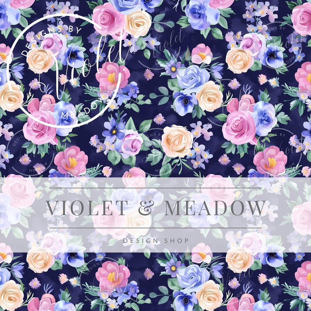 Purple Wildflower Floral Seamless Pattern , Vintage Shabby Chic Paper ...