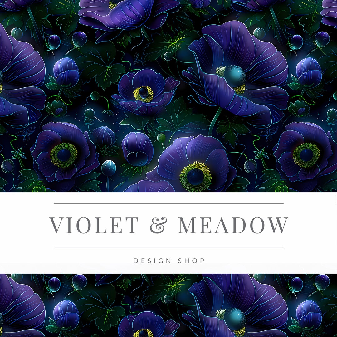 Dark Glowing Violets Cute Seamless Repeat Pattern Backgrounds Printable ...