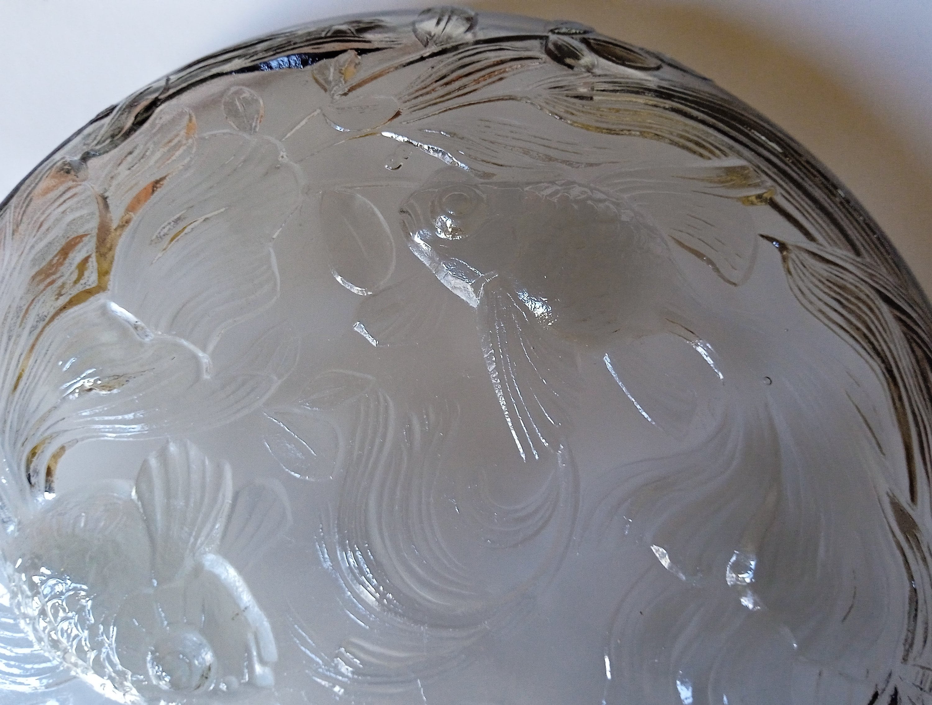 Cup Signed Verlys France Japanese Flying Fish Rare Smoke Color Diameter ...