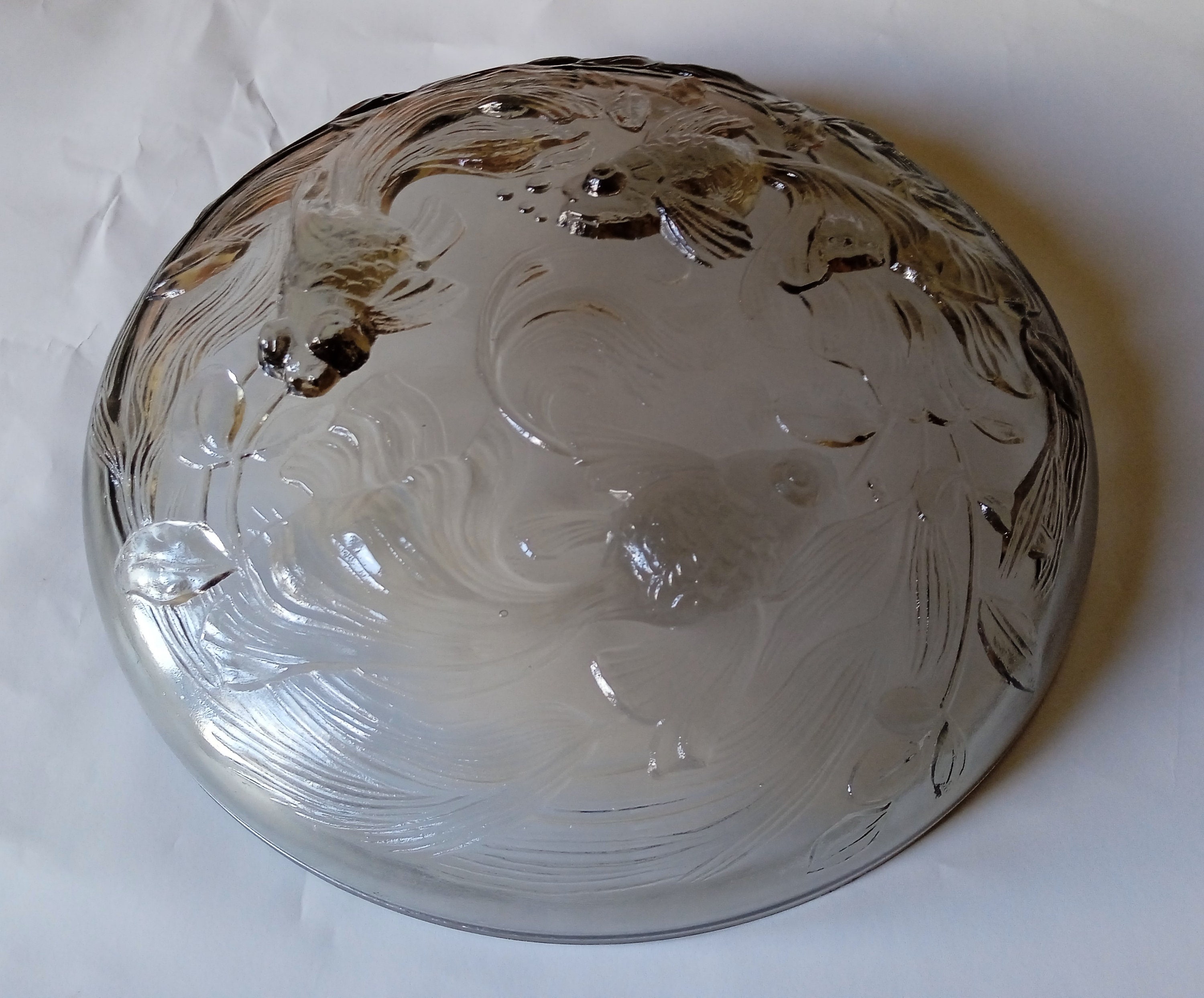 Cup Signed Verlys France Japanese Flying Fish Rare Smoke Color Diameter ...