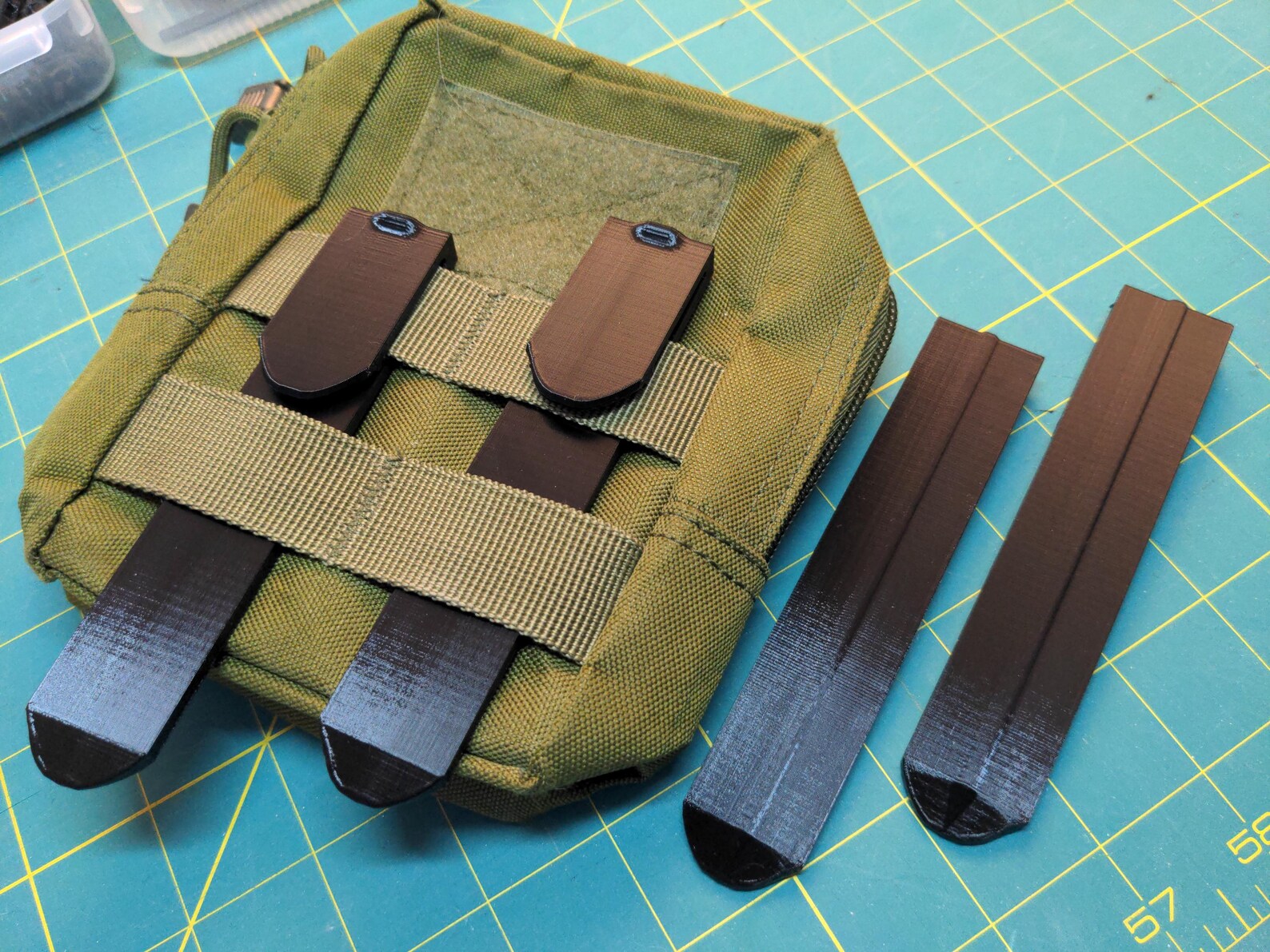 4 Pack, 3D Printed MOLLE Sticks | Attach Any MOLLE or PALS Webbing Together With No Straps - Etsy