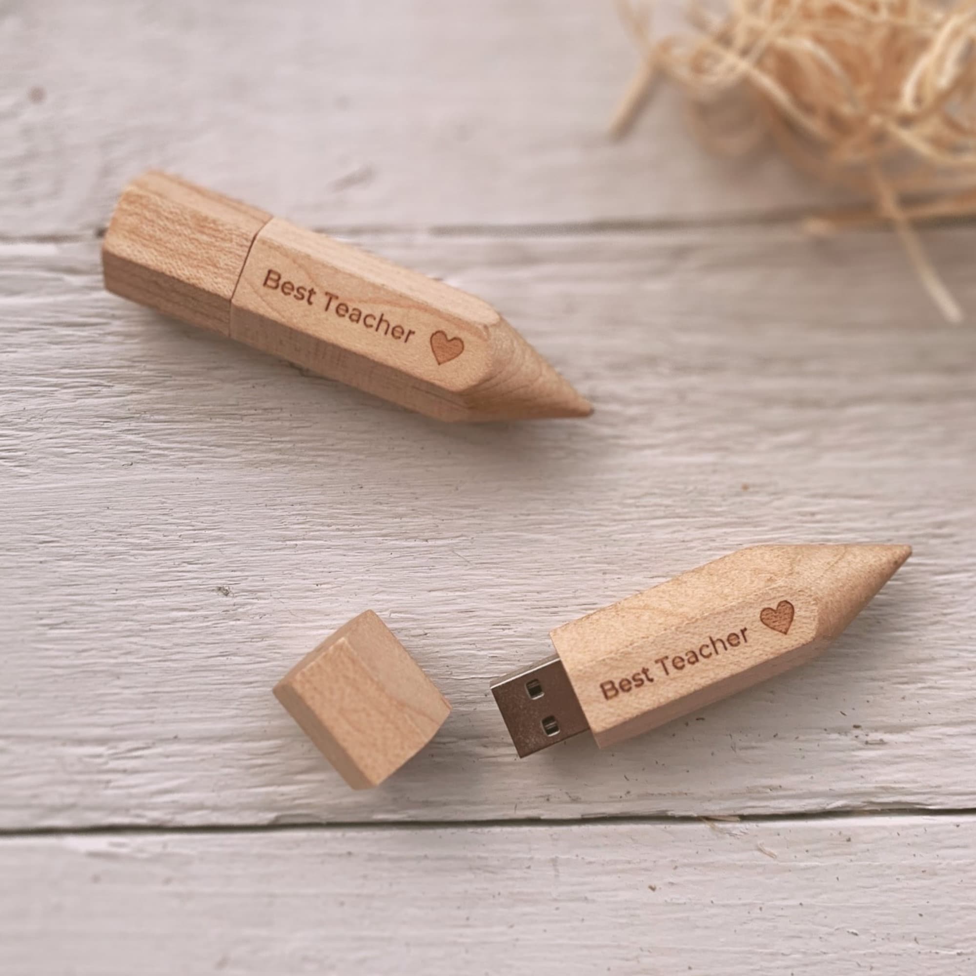 Personalised Wooden USB Flash Drive Pencil 4GB 64GB - Etsy