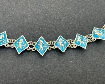 Vintage Siam Sterling Silver Bracelet - Etsy
