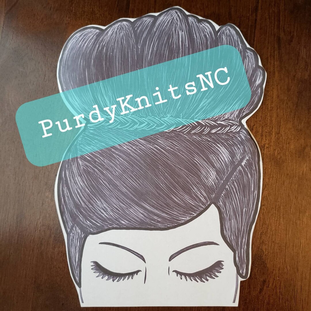 Printable Messy Bun Display Card for Headbands INSTANT Download Display ...