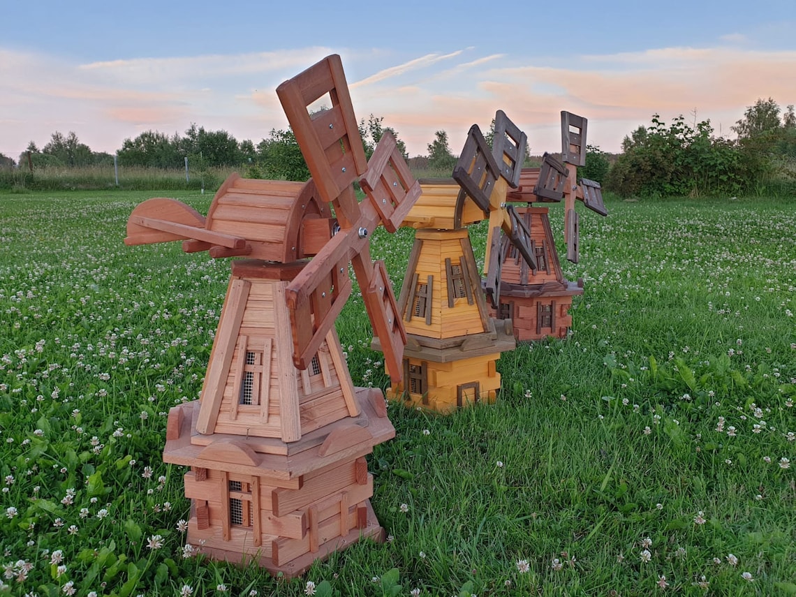 Wooden Windmill. Garden Decor - Etsy